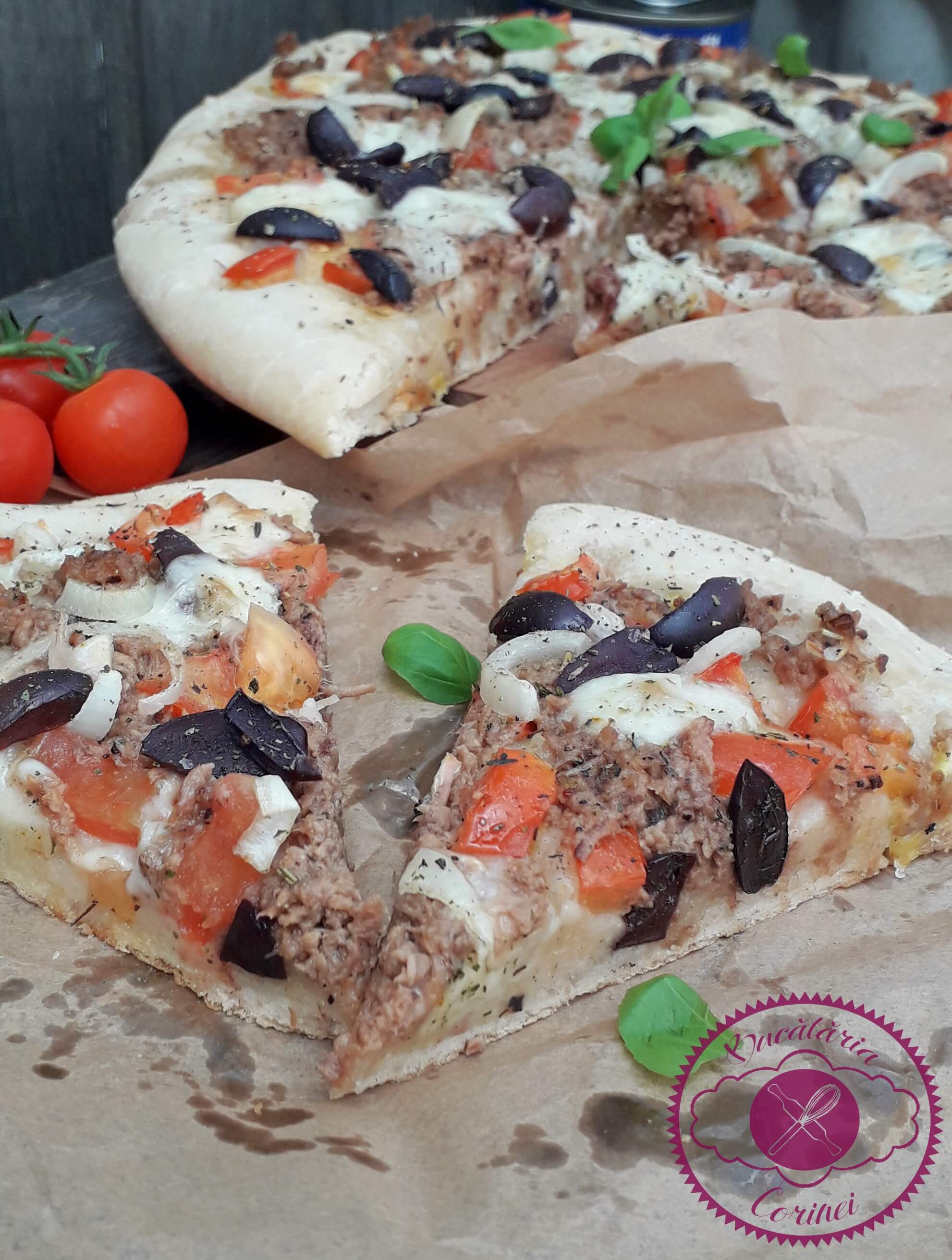 Pizza cu ton si masline – Bucataria Corinei